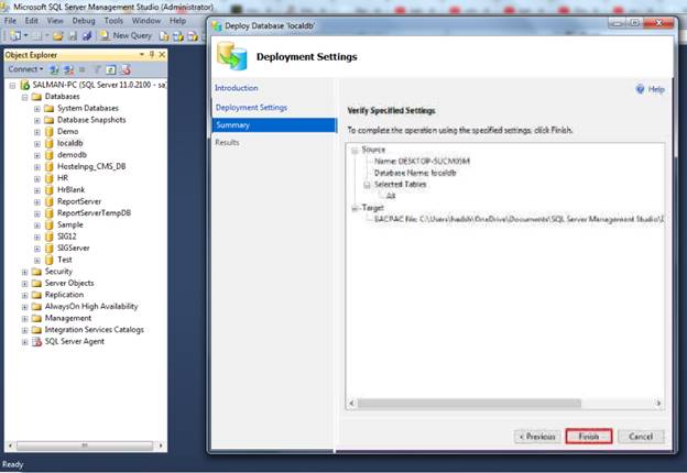 Deploy Database From Local To Azure Using Deploy Database To Sql Azure
